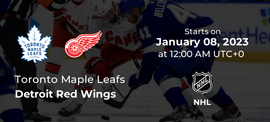 Toronto Maple Leafs vs Detroit Red Wings, 08.01.2023 - Superbetting
